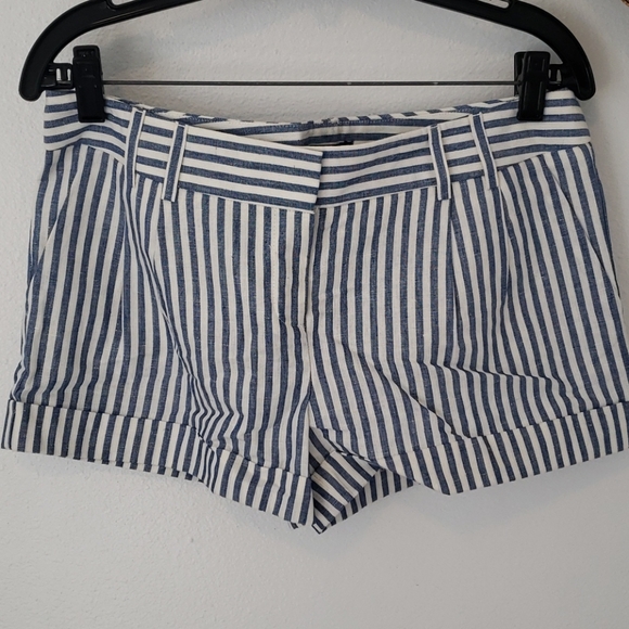Express | Shorts | Express Bluewhite Striped Linen Shorts | Poshmark